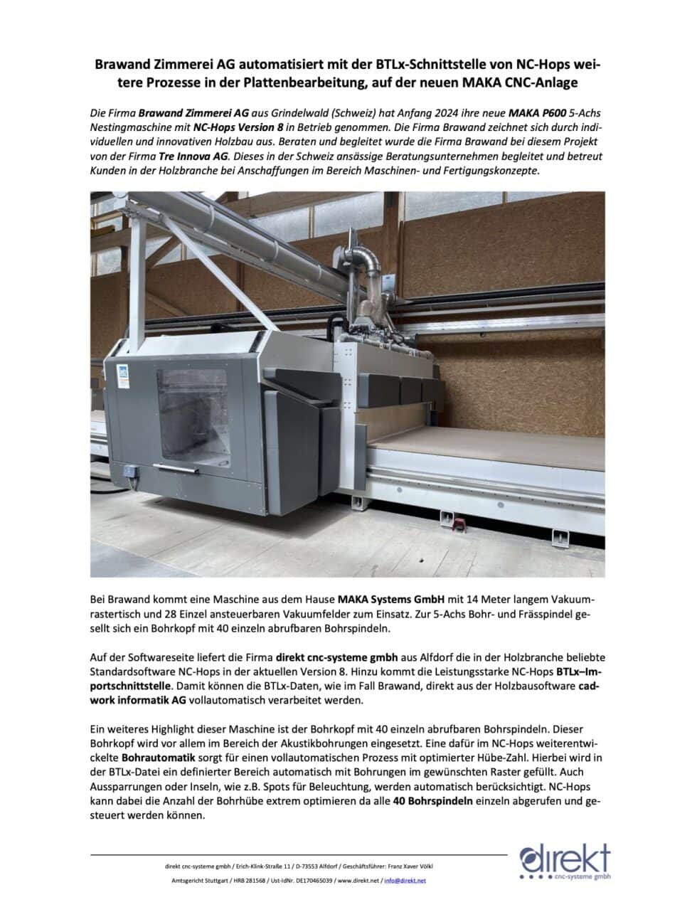 Brawand Zimmerei AG automatisiert mit der BTLx-Schnittstelle von NC ...